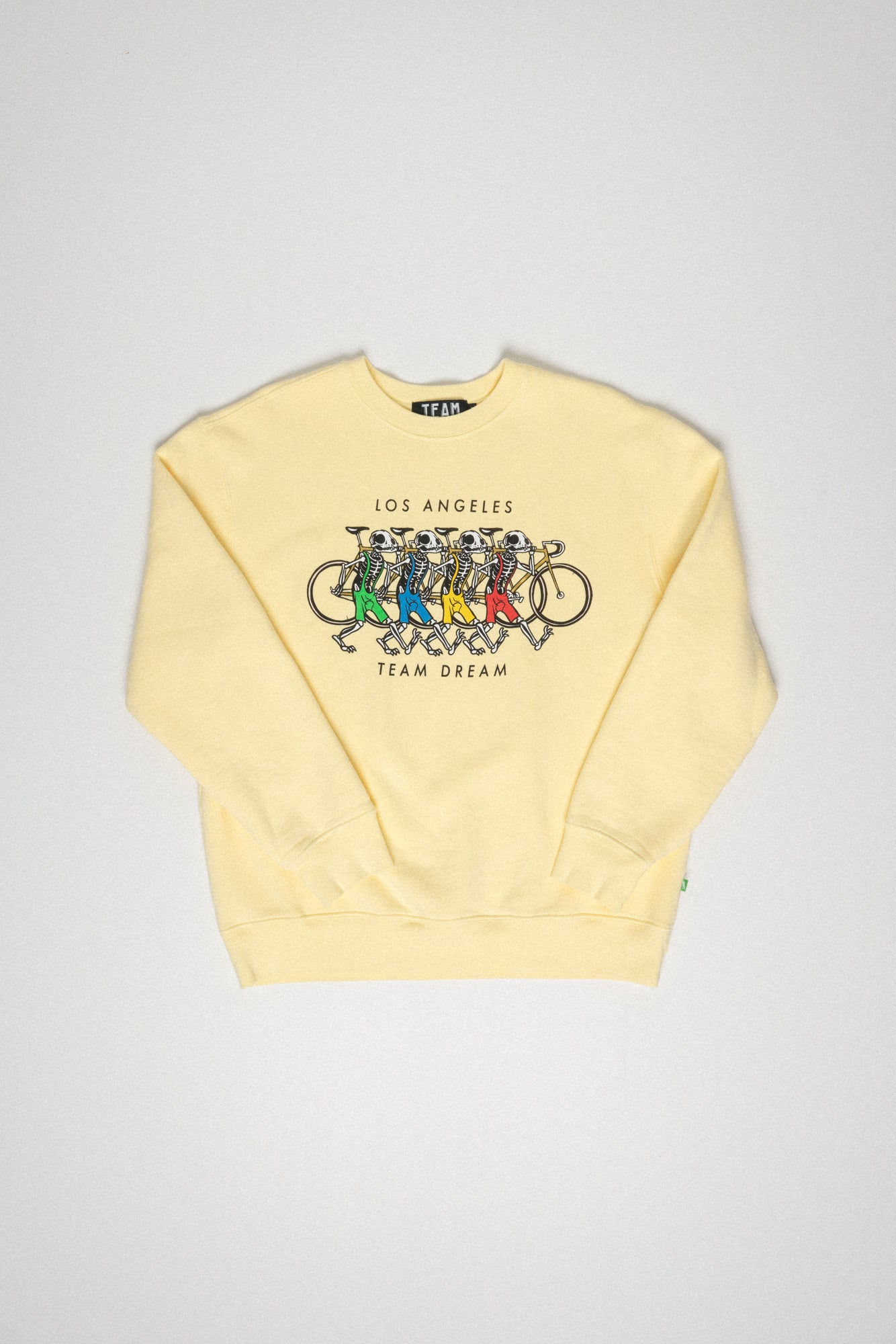 Dead Team LA Crewneck Yellow – Team Dream Bicycling Team